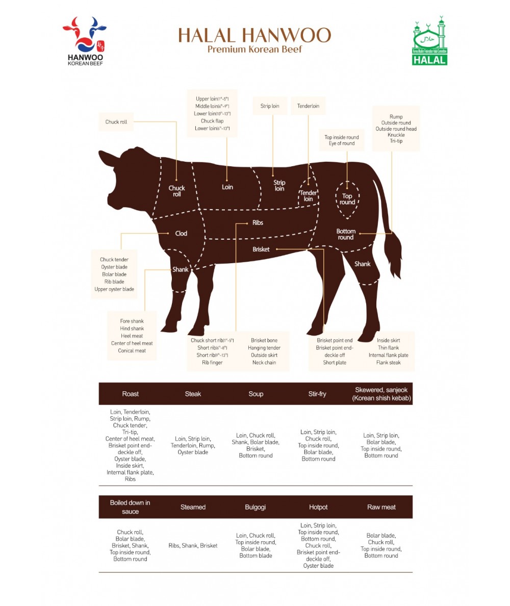 Hanwoo Skewers 250g/pack of 10 sticks Halal Premium Beef-Lambocellar